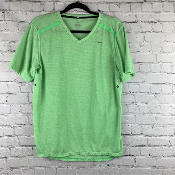Nike | Tops | Nike Running Shirt Green | Poshmark